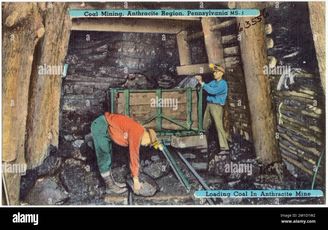 Coal mining, Anthracite Region, Pennsylvania. Loading coal in ...