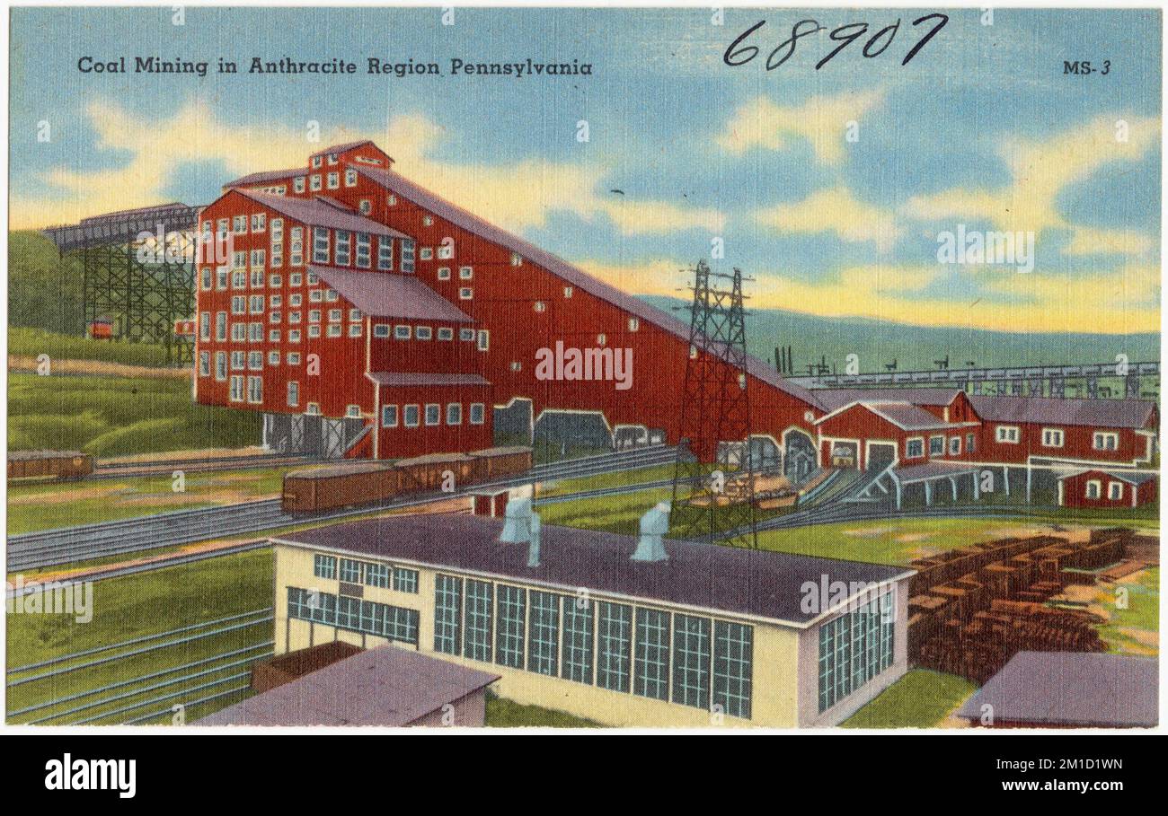 Coal mining in Anthracite Region, Pennsylvania , Industrial facilities ...