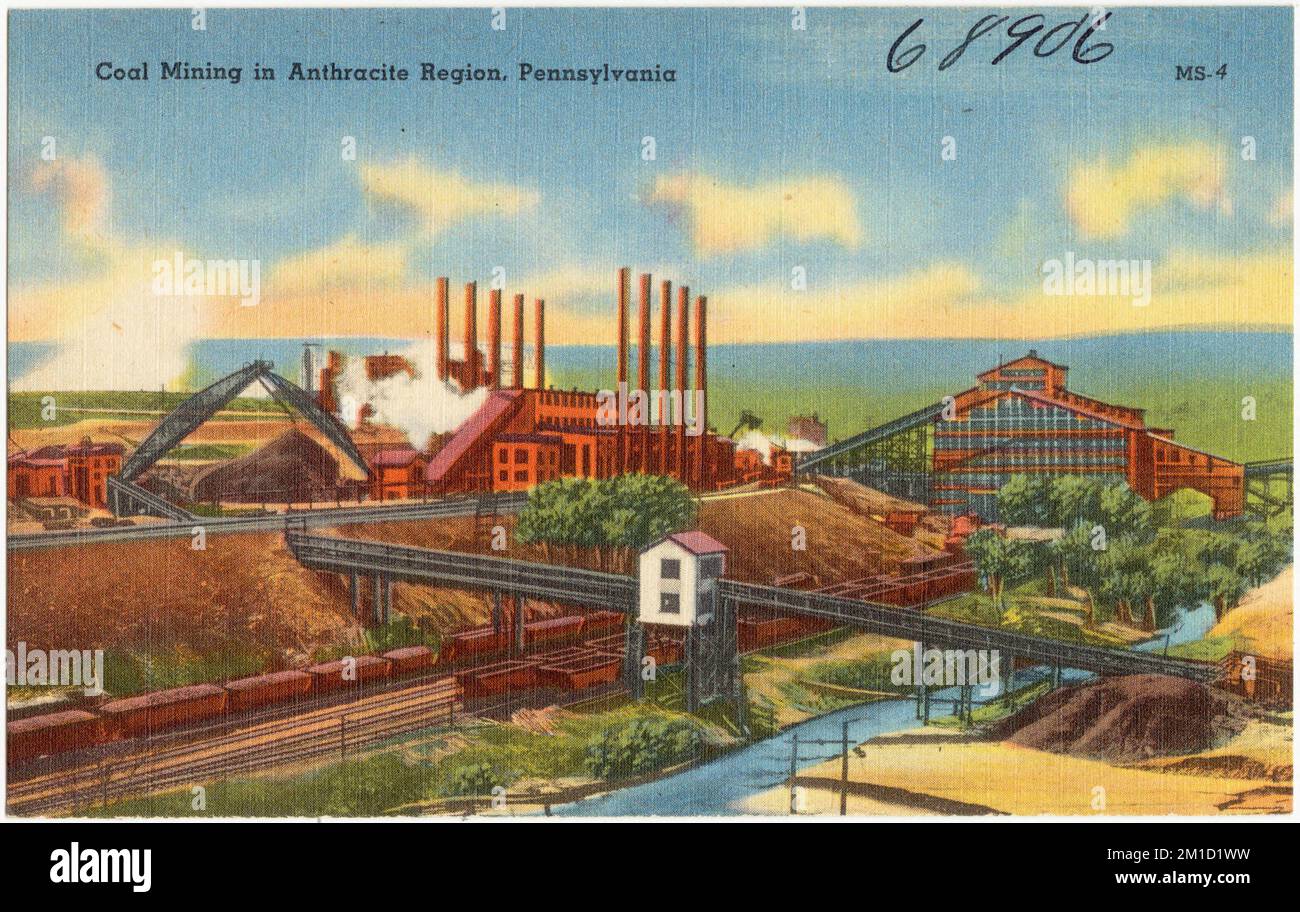 Coal mining in Anthracite Region, Pennsylvania , Industrial facilities ...