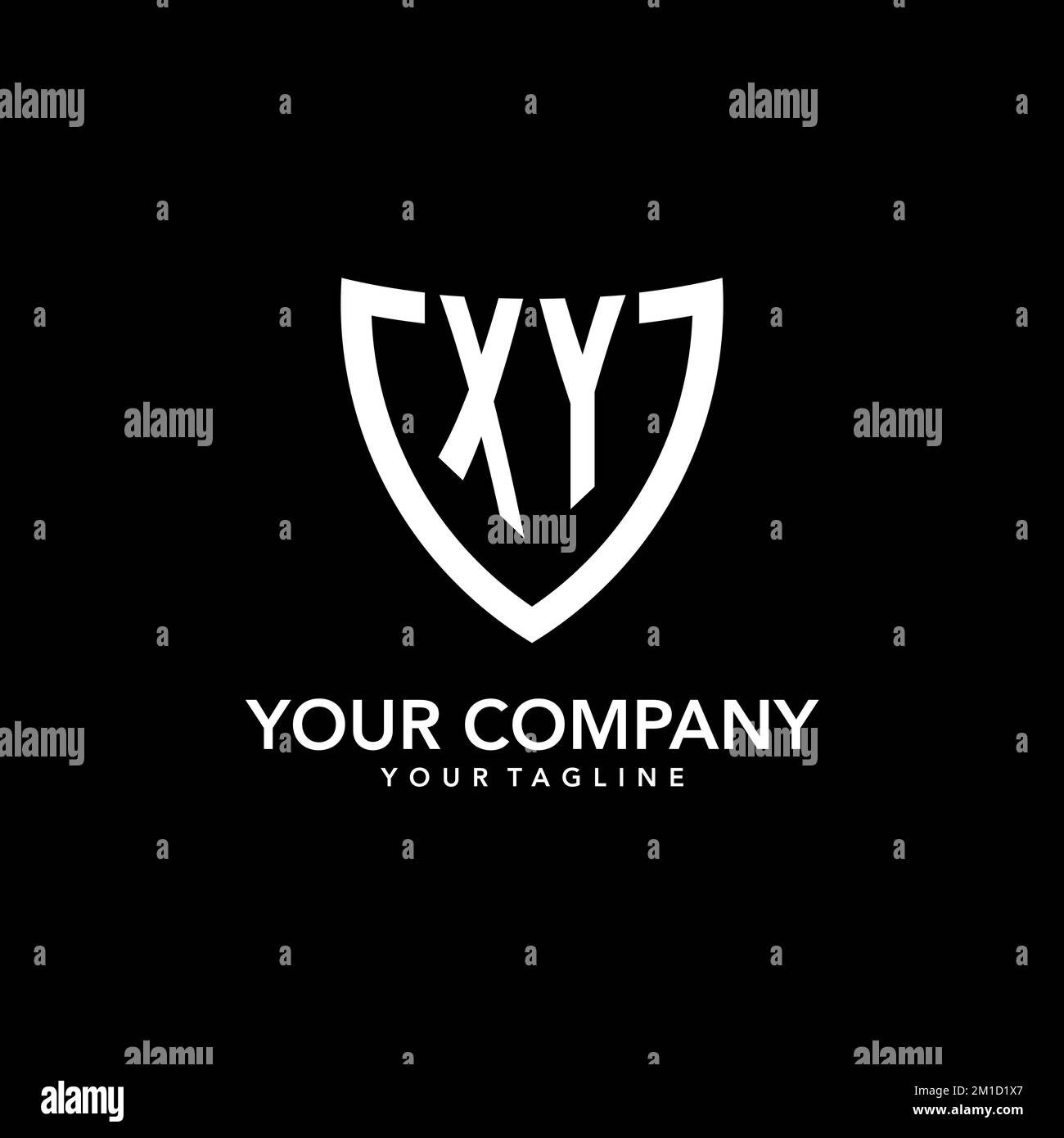 XY monogram initial logo with clean modern shield icon design inspiration Stock Vector Image ...