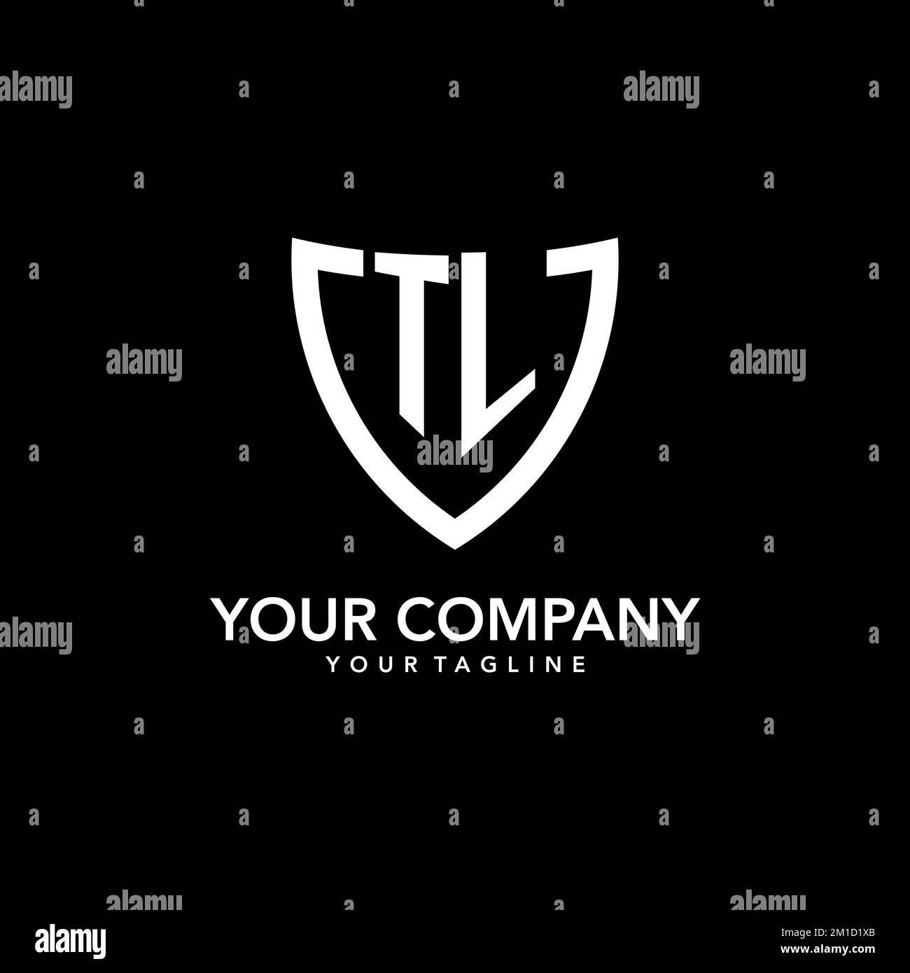 TL monogram initial logo with clean modern shield icon design inspiration Stock Vector Image ...