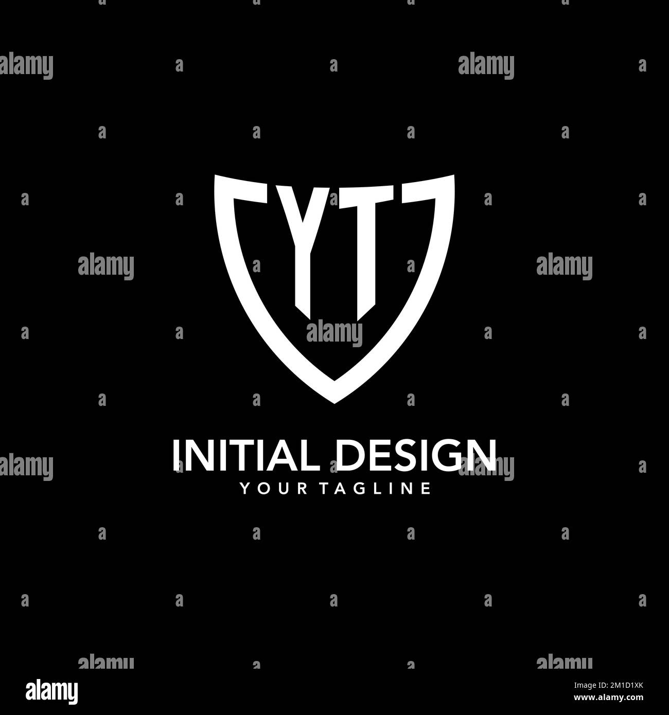 YT monogram initial logo with clean modern shield icon design inspiration Stock Vector Image ...