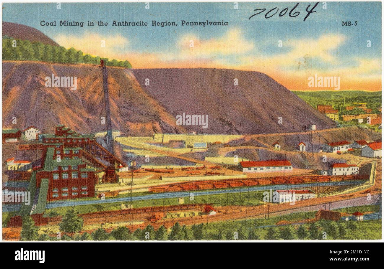 Coal mining in the Anthracite Region, Pennsylvania , Industrial ...