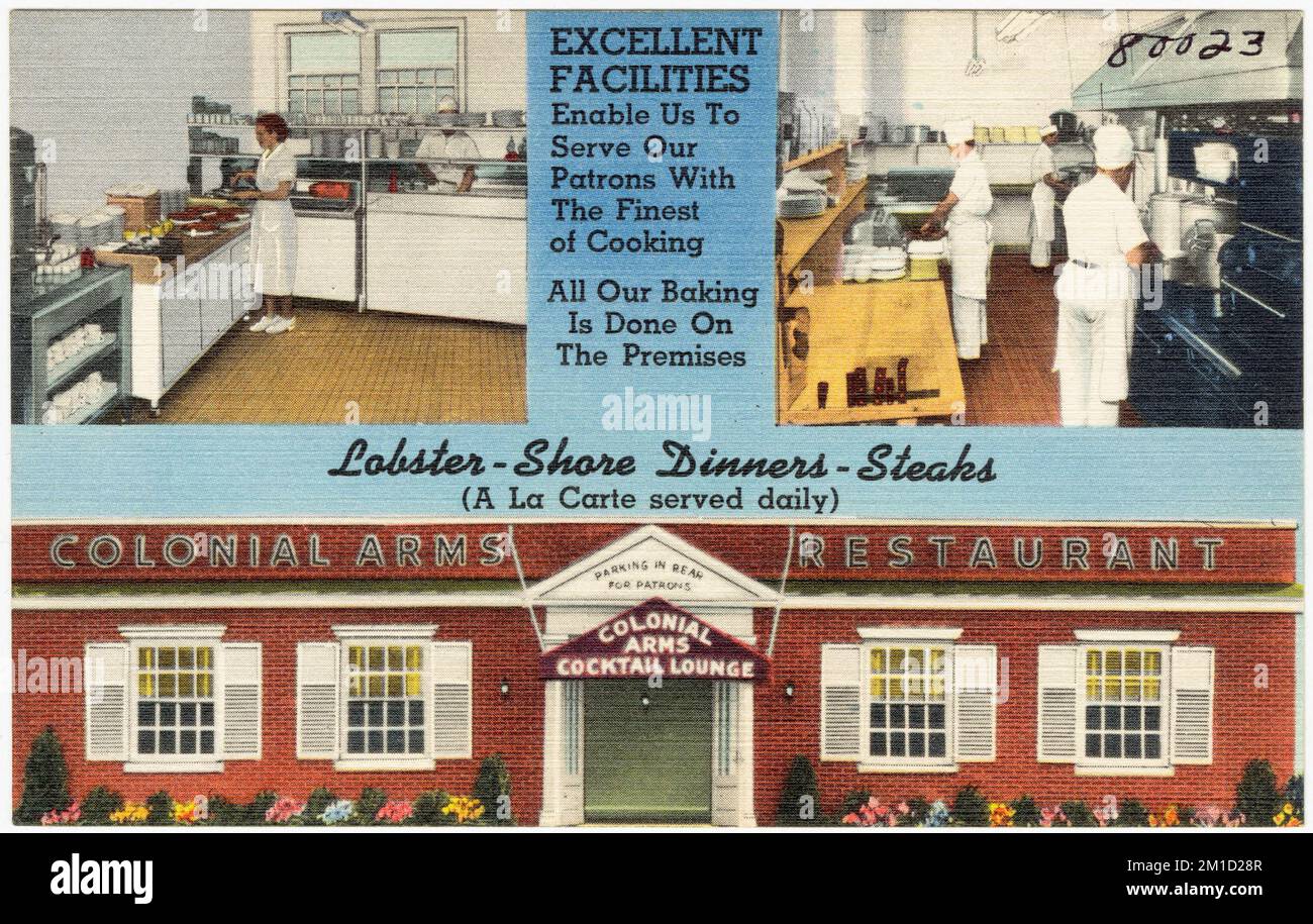 Colonial Arms Restaurant , Restaurants, Tichnor Brothers Collection ...