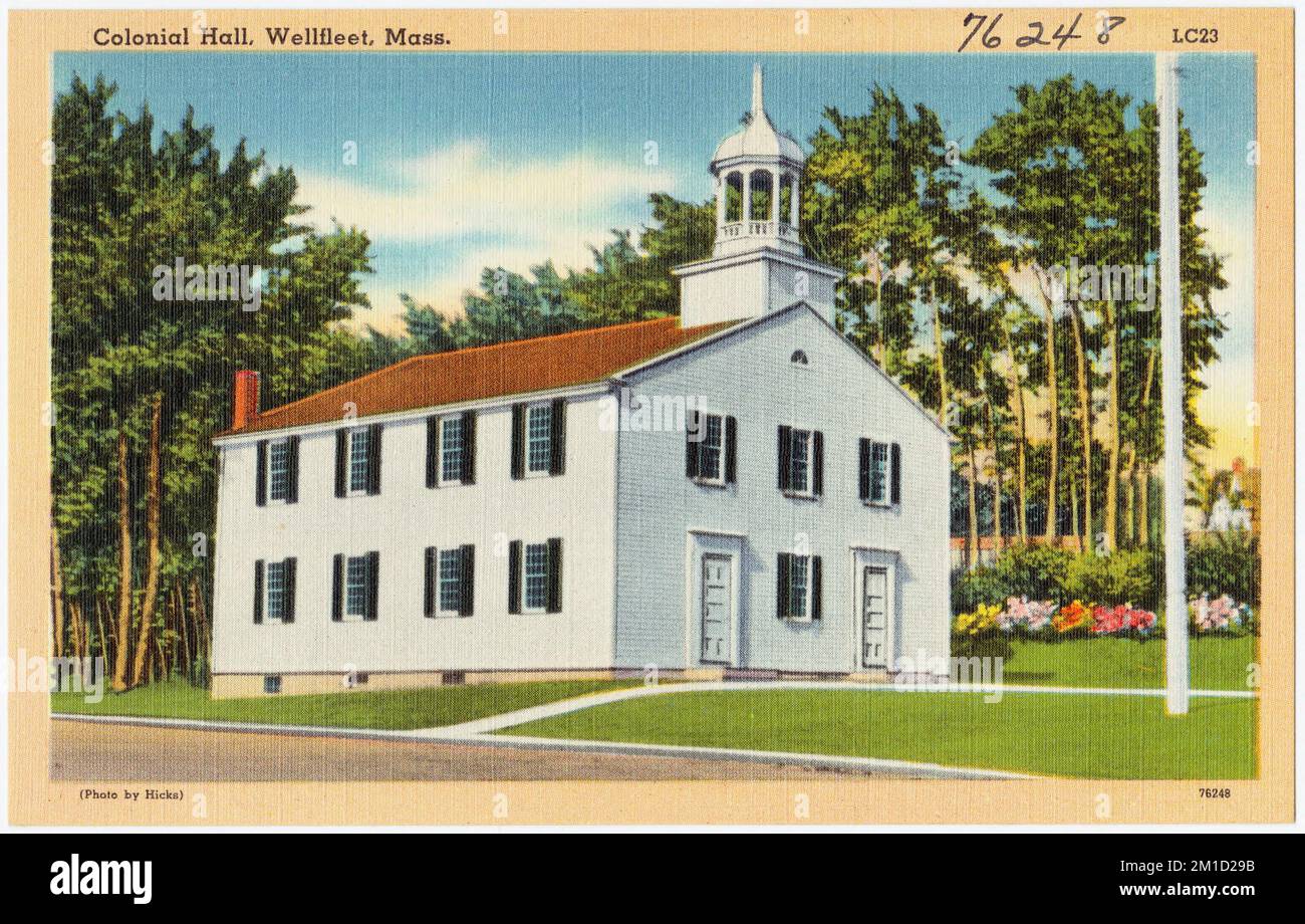 Colonial Hall, Wellfleet, Mass. , City & town halls, Tichnor Brothers ...