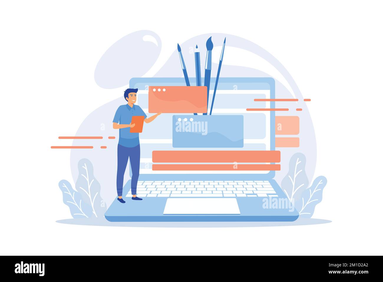 Graphic design video tutorial. Traditional art Internet course. Painter ...