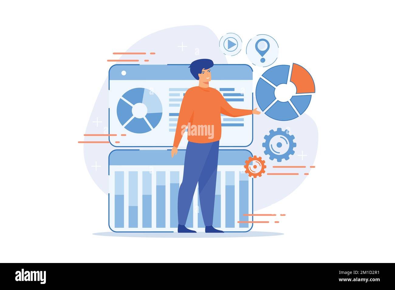 Report chart visualization. Analytics, statistics, analysis. Developer ... Report chart visualization. Analytics, statistics, analysis. Developer ...