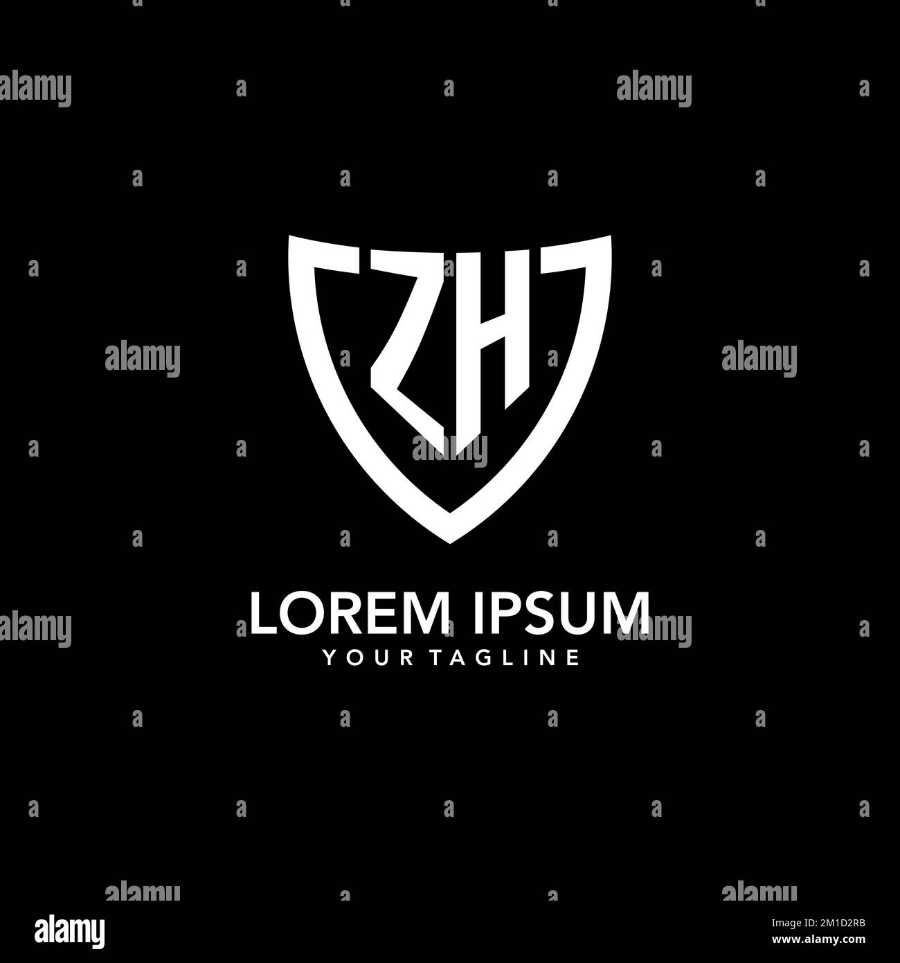 Zh modern logo hi-res stock photography and images - Alamy