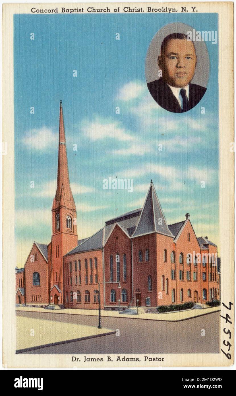 Concord Baptist Church of Christ, Brooklyn, N. Y. , Churches, Tichnor Brothers Collection ...