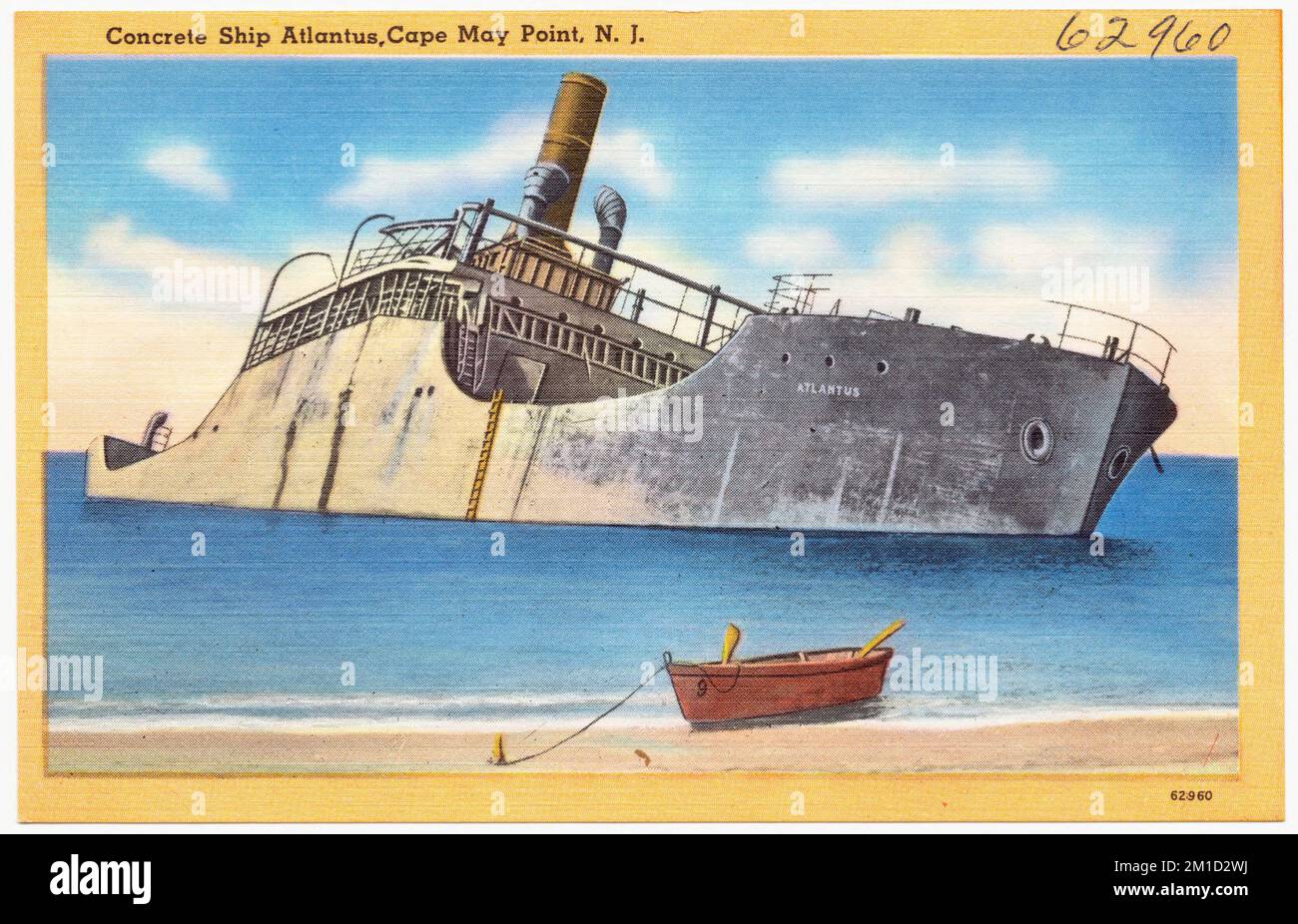 Concrete ship Atlantus, Cape May Point, N. J. , Ships, Beaches, Tichnor ...