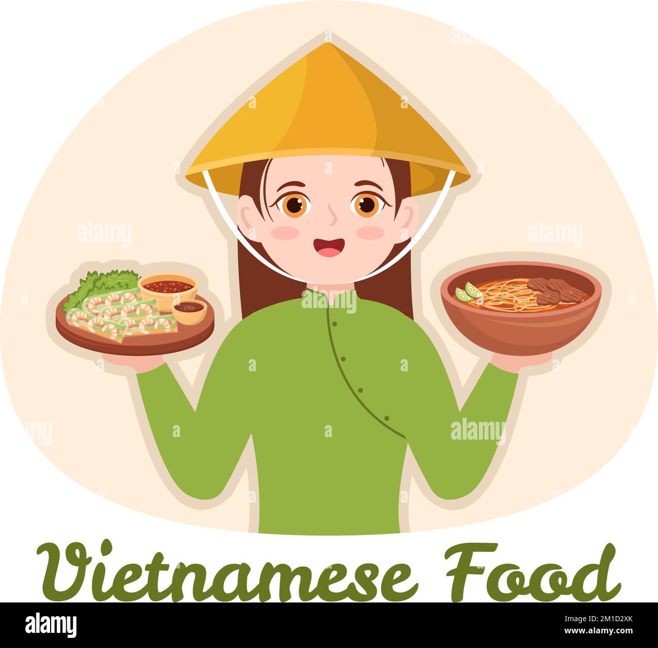 Vietnamese Food Restaurant Menu with Collection of Various Delicious ...