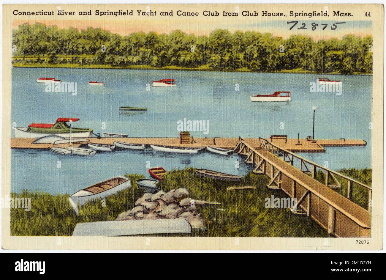 Connecticut River and Springfield Yacht and Canoe Club from club house ...