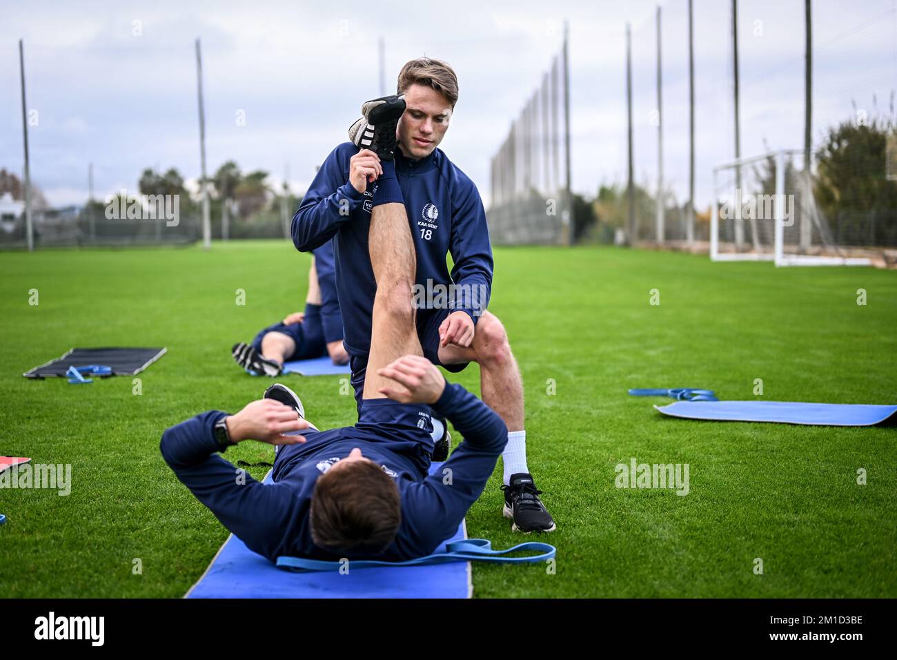 Gent's Matisse Samoise pictured during a training session at the winter ...