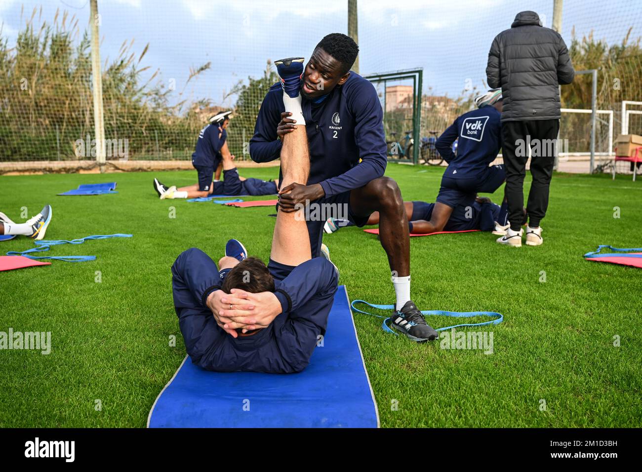 Gent's Joseph Okumu pictured during a training session at the winter ...