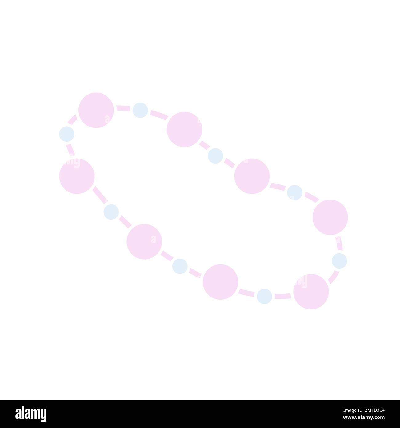 Hand drawn cute isolated clip art illustration of a bracelet with beads ...