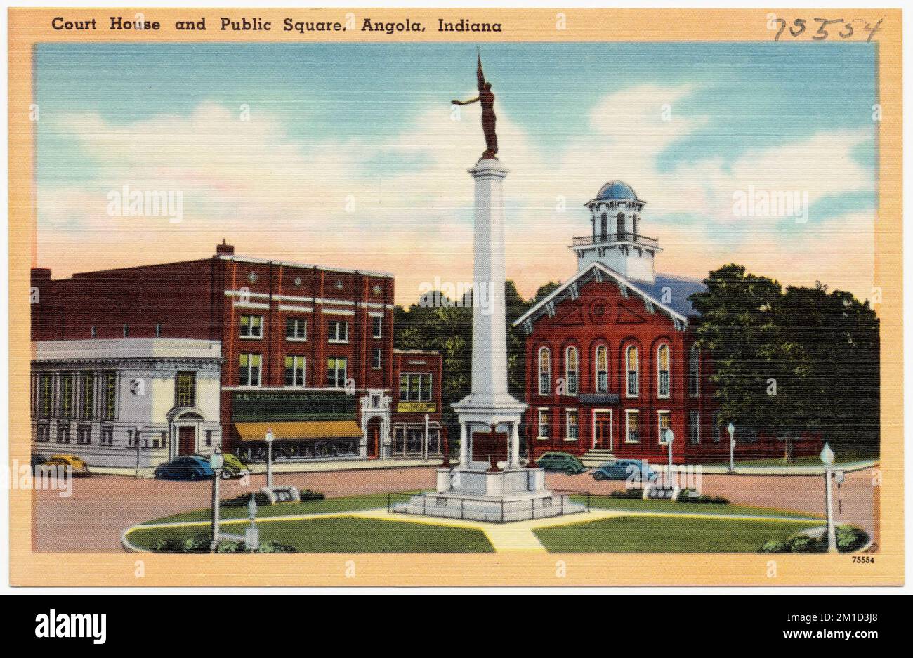 Court house and public square, Angola, Indiana , Courthouses, Tichnor ...