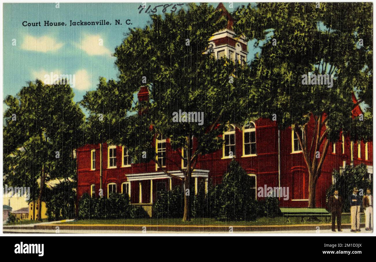 Court house, Jacksonville, N. C. , Courthouses, Tichnor Brothers ...