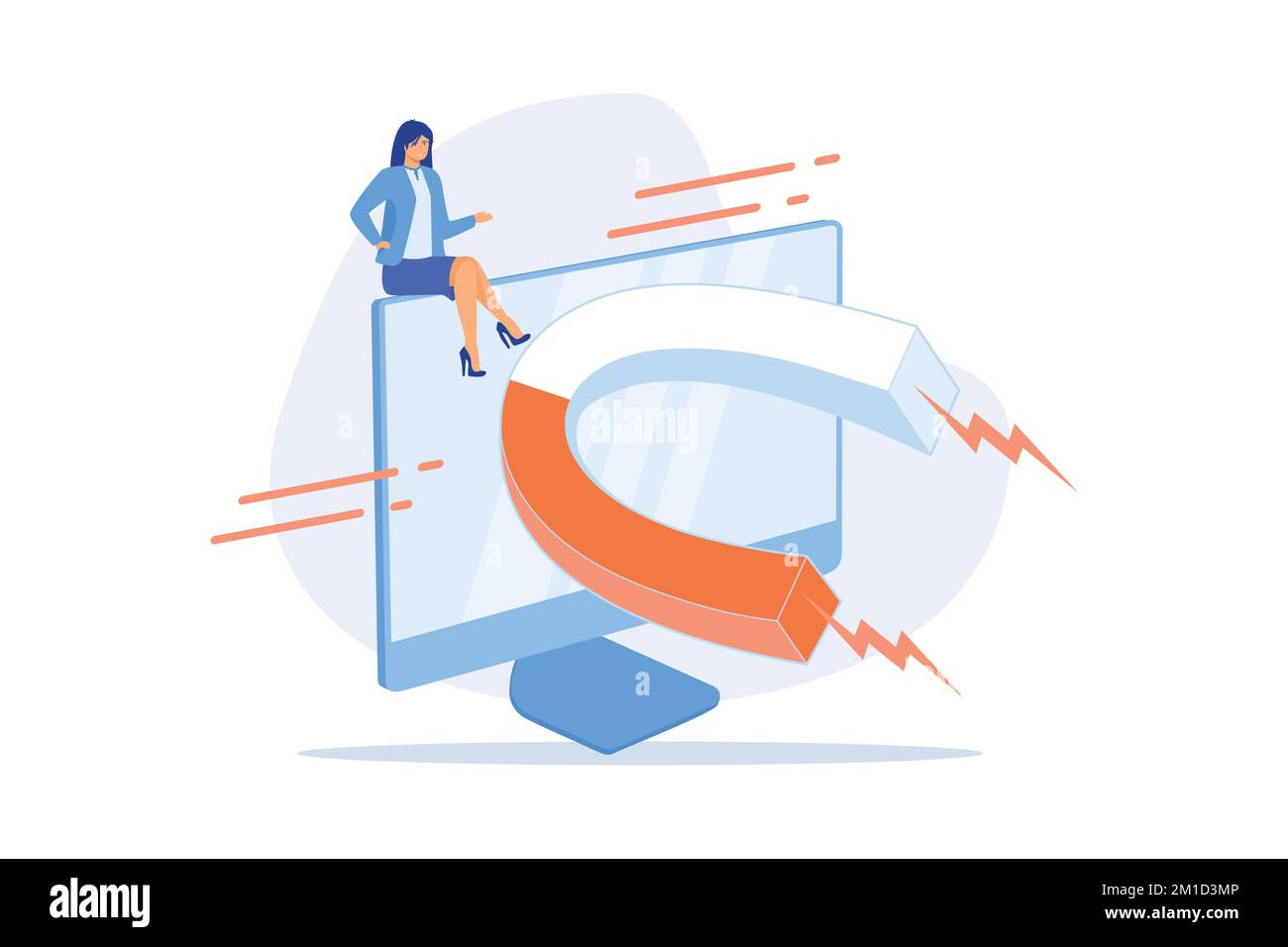 Customer attraction marketing strategy. Digital targeted, advertisement ...