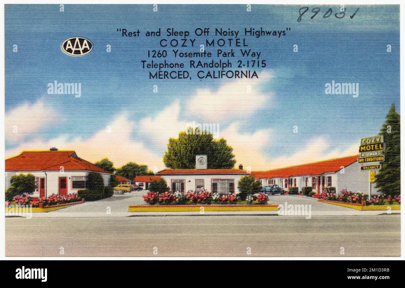 Cozy Motel, 1260 Yosemite Park Way, Telephone Randolph 2-1715, Merced ...