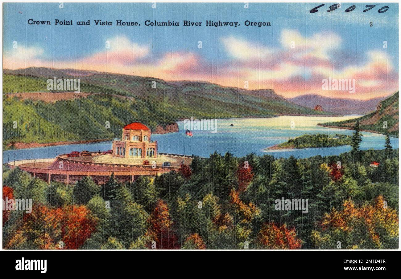 Crown Point and Vista House, Columbia River Highway, Oregon , Rivers ...