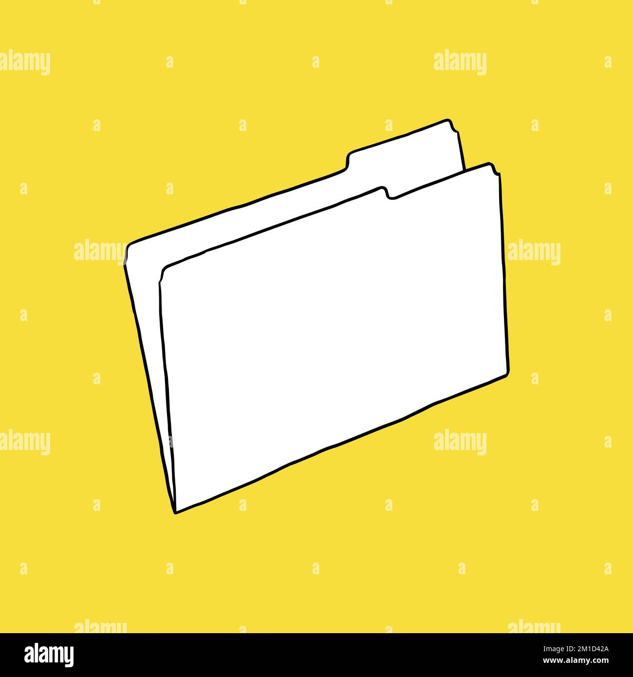 Folder Icon, Office Concept, Sketch and Vintage. Vector illustration ...