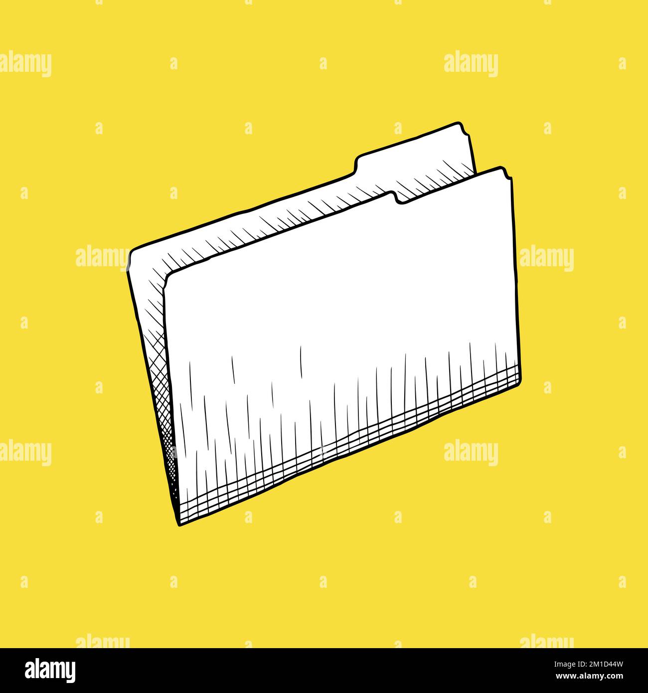 Folder Icon, Office Concept, Sketch and Vintage. Vector illustration ...
