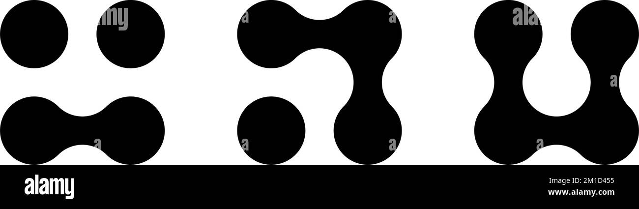 Connected dots icon. Circles pattern sign. Integration symbol. Abstract point movement ...