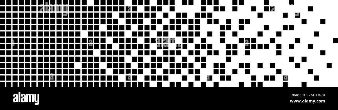 Pixel disintegration background. Halftone fragment. Dispersed dotted ...
