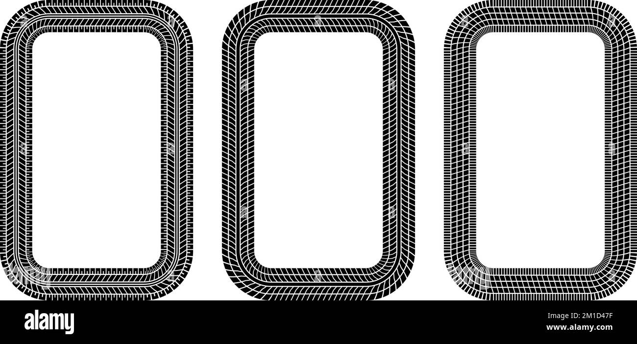 Auto tire tread rectangle frame. Car and motorcycle tire pattern, wheel ...