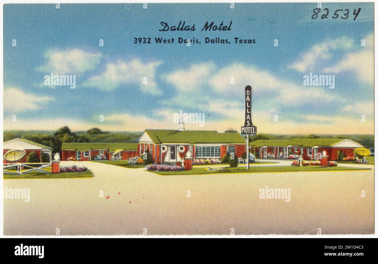 Dallas Motel, 3932 West Davis, Dallas, Texas , Motels, Tichnor Brothers ...