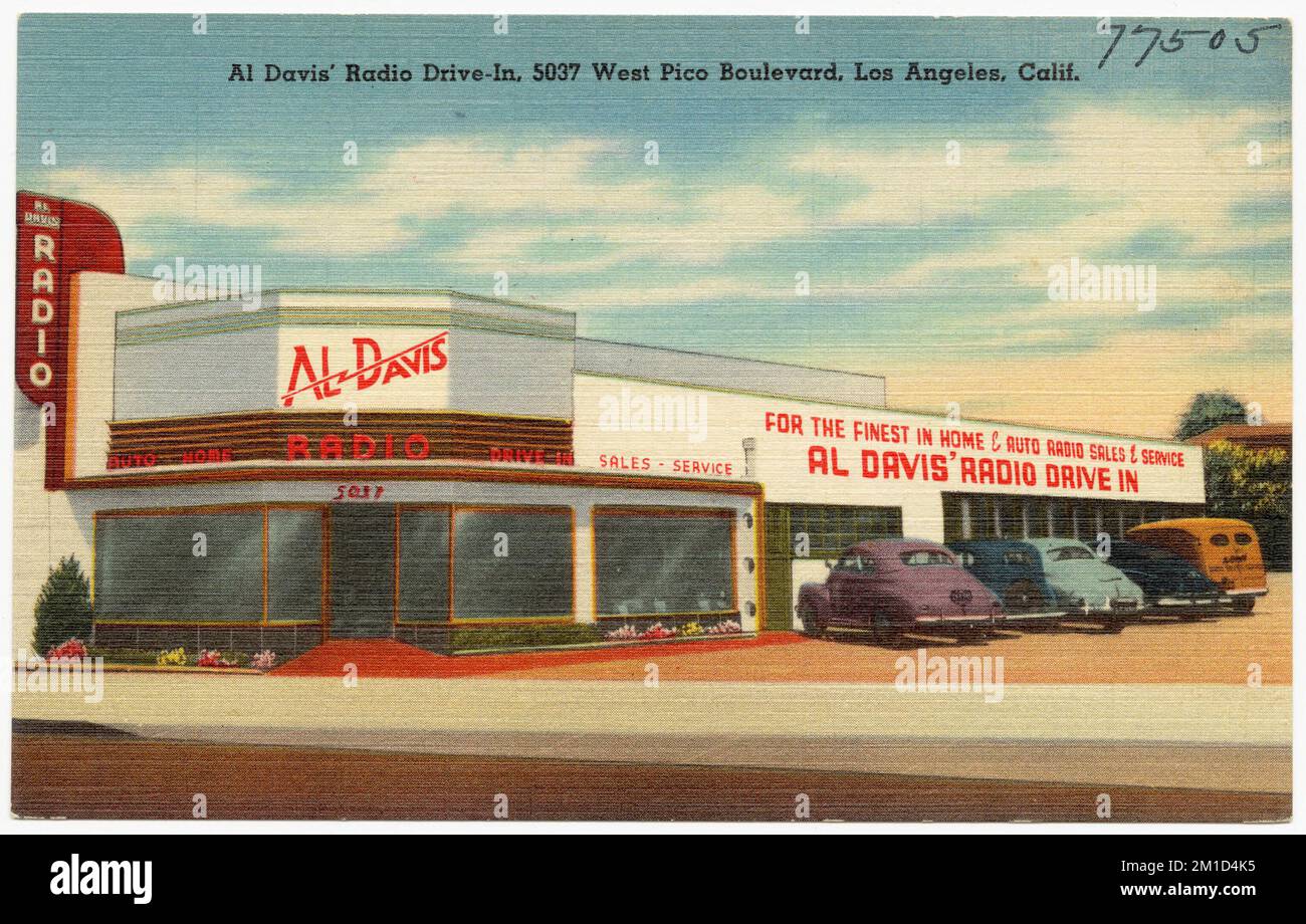 Al Davis' Radio Drive-In, 5037 West Pico Boulevard, Los Angeles, Calif ...