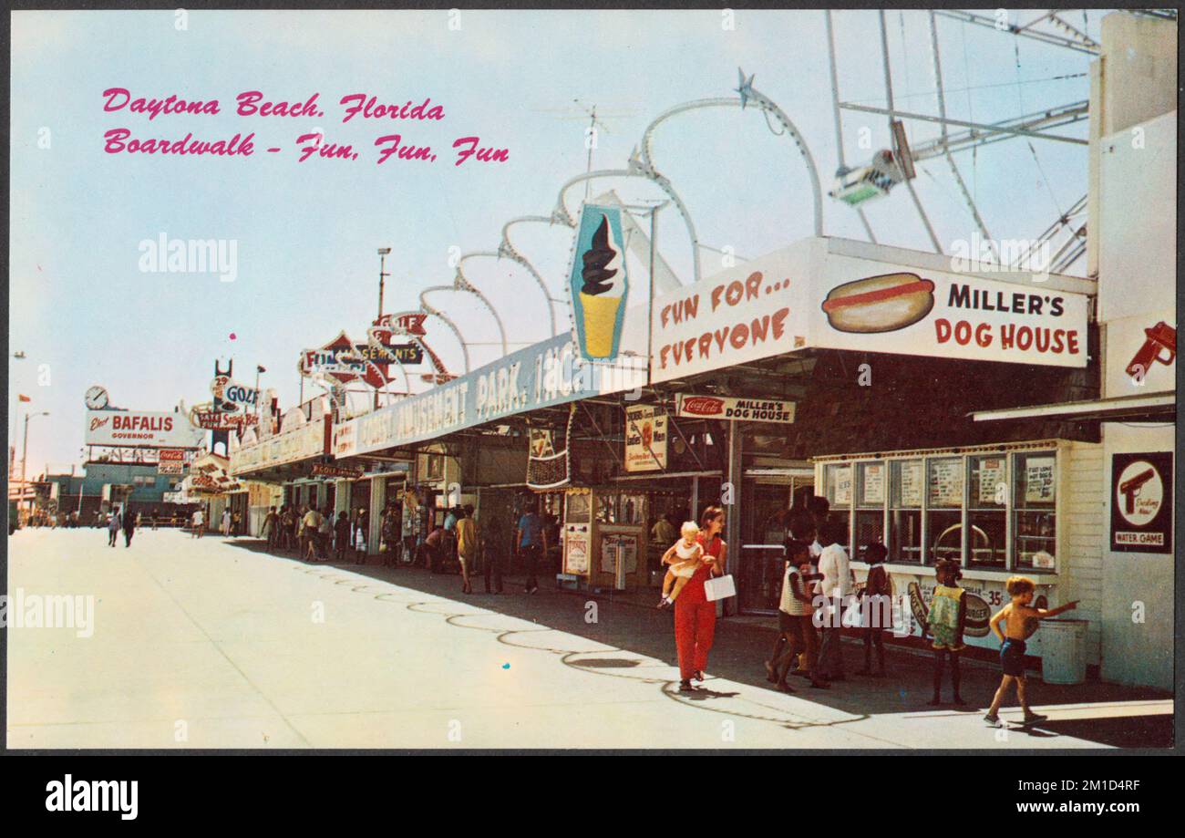 Daytona Beach. Florida boardwalk - fun, fun, fun , Boardwalks, Tichnor ...