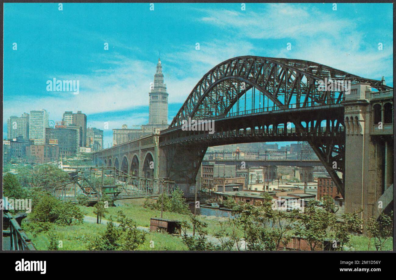 Detroit-Superior high level bridge , Cities & towns, Bridges, Tichnor ...