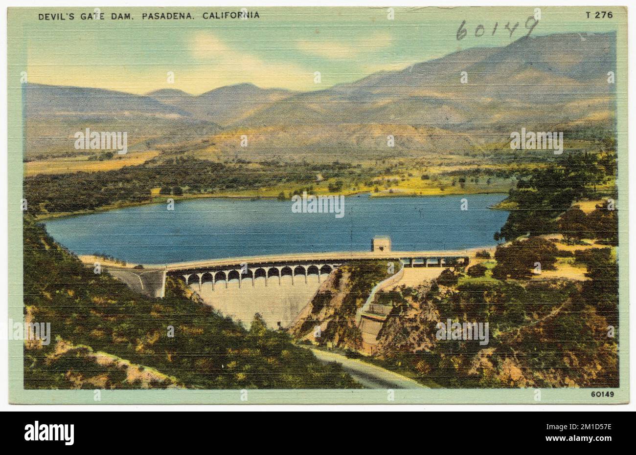 Devil's Gate Dam, Pasadena, California , Dams, Tichnor Brothers ...