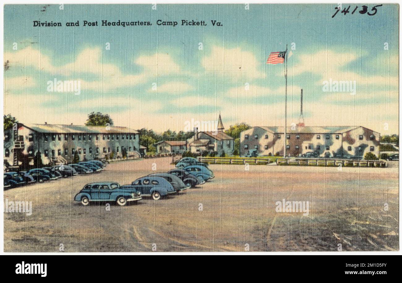 Division and post headquarters, Camp Pickett, Va. , Military facilities ...