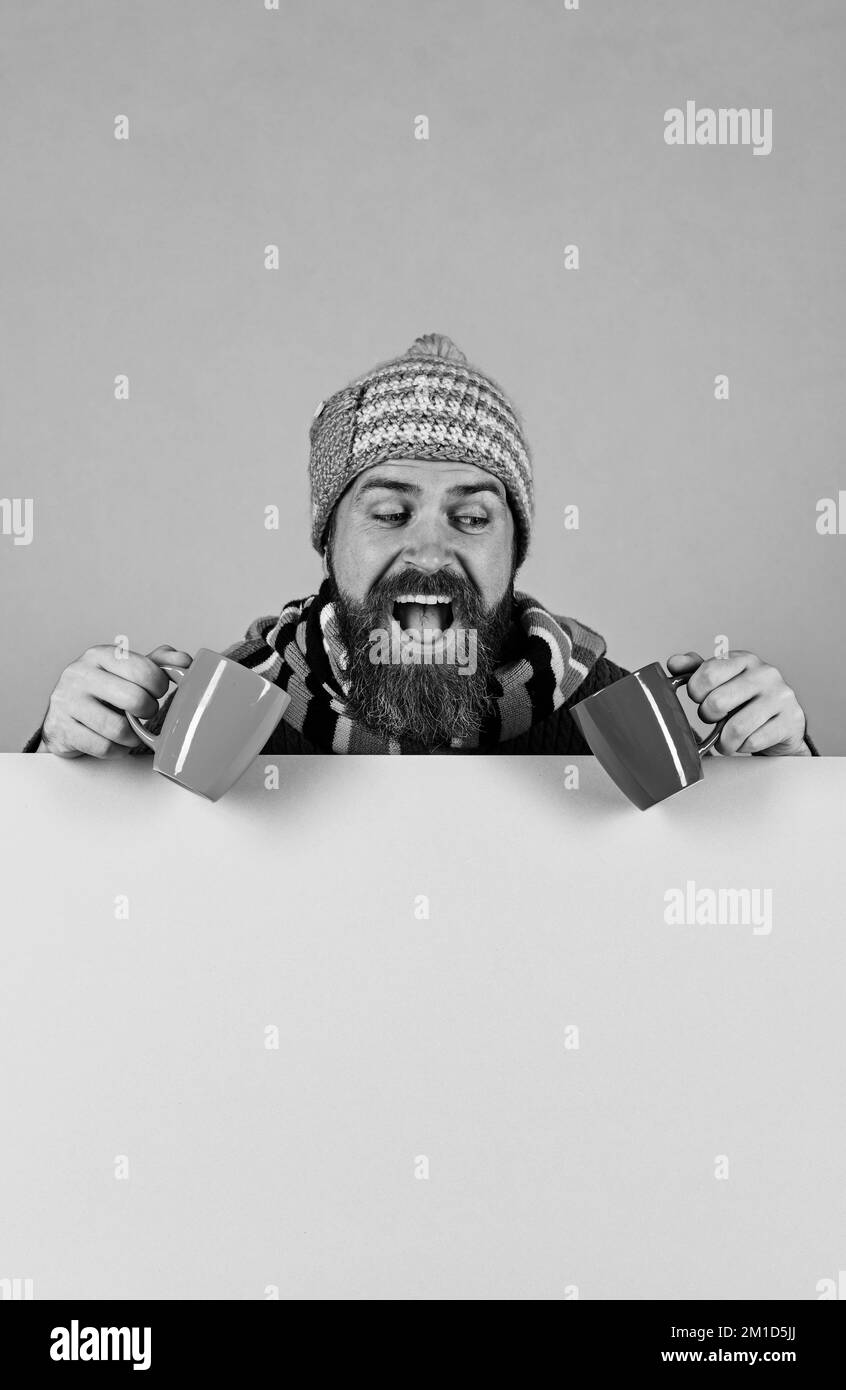 Fall season hot beverage Black and White Stock Photos & Images - Alamy