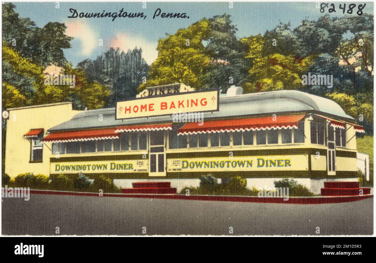 Downingtown Diner, Downingtown, Penna. , Restaurants, Tichnor Brothers ...