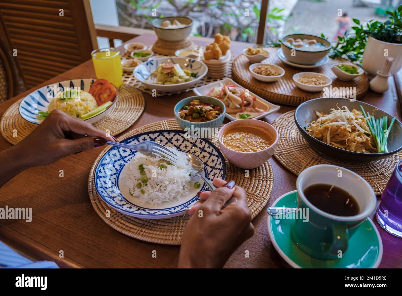 Luxury Asian breakfast in the hotel Stock Photo - Alamy