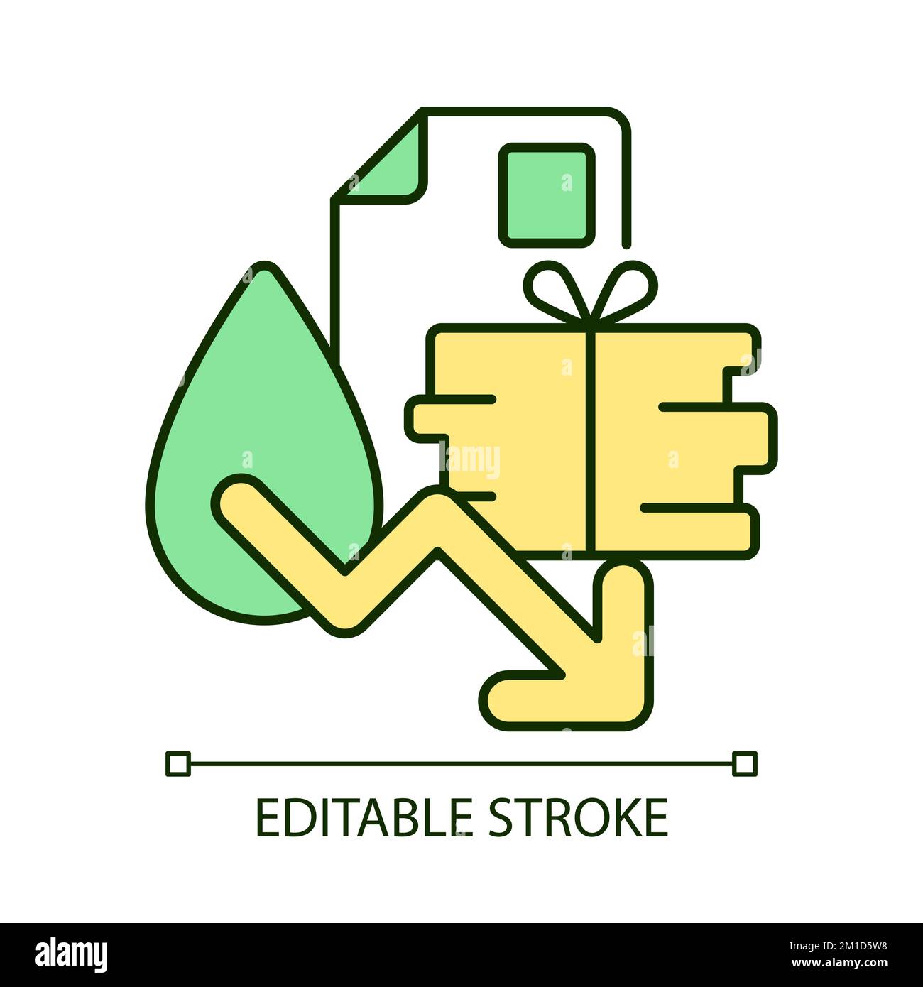 Reduce trash RGB color icon Stock Vector Image & Art - Alamy