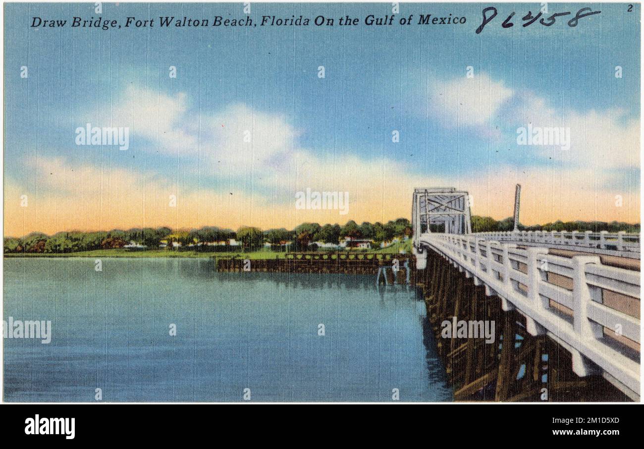 Draw bridge, Fort Walton Beach, Florida, on the Gulf of Mexico ...