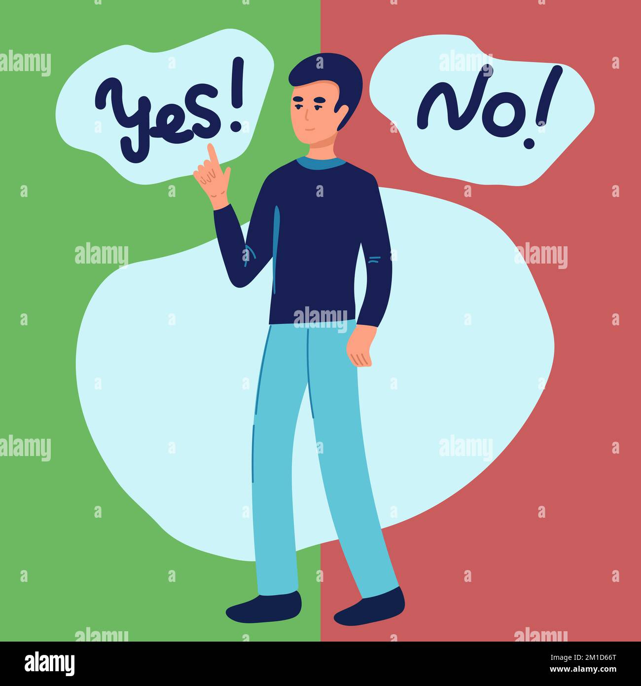 Man making choice between money and time. Person thinking about ...