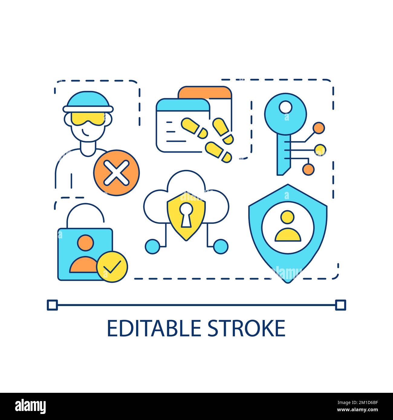 Prevent hacking attack concept icon Stock Vector Image & Art - Alamy