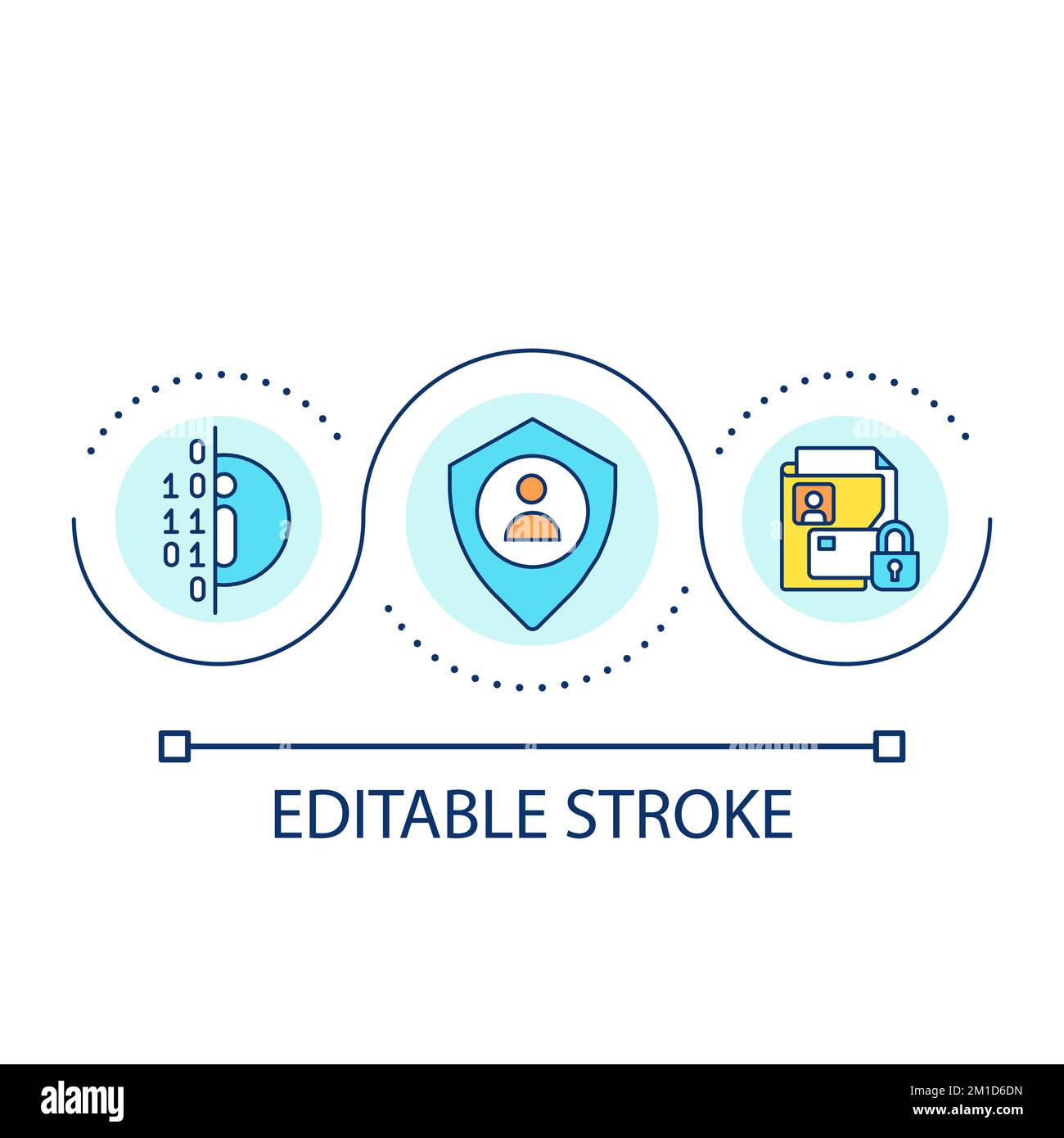 Personal data security loop concept icon Stock Vector Image & Art - Alamy