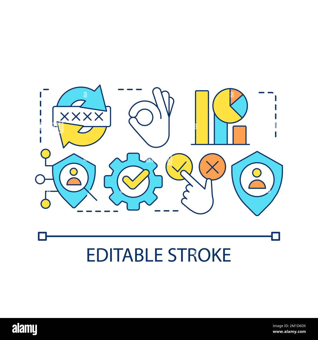 Secure Password Concept Icon Stock Vector Image And Art Alamy