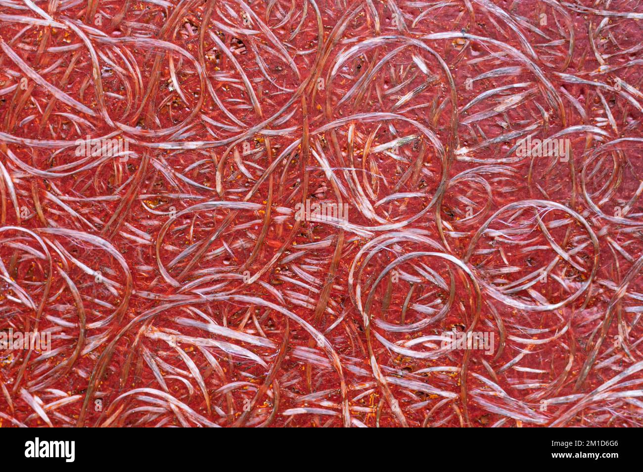 Red texture of compressed wood chippings board. OSB boards of wood ...