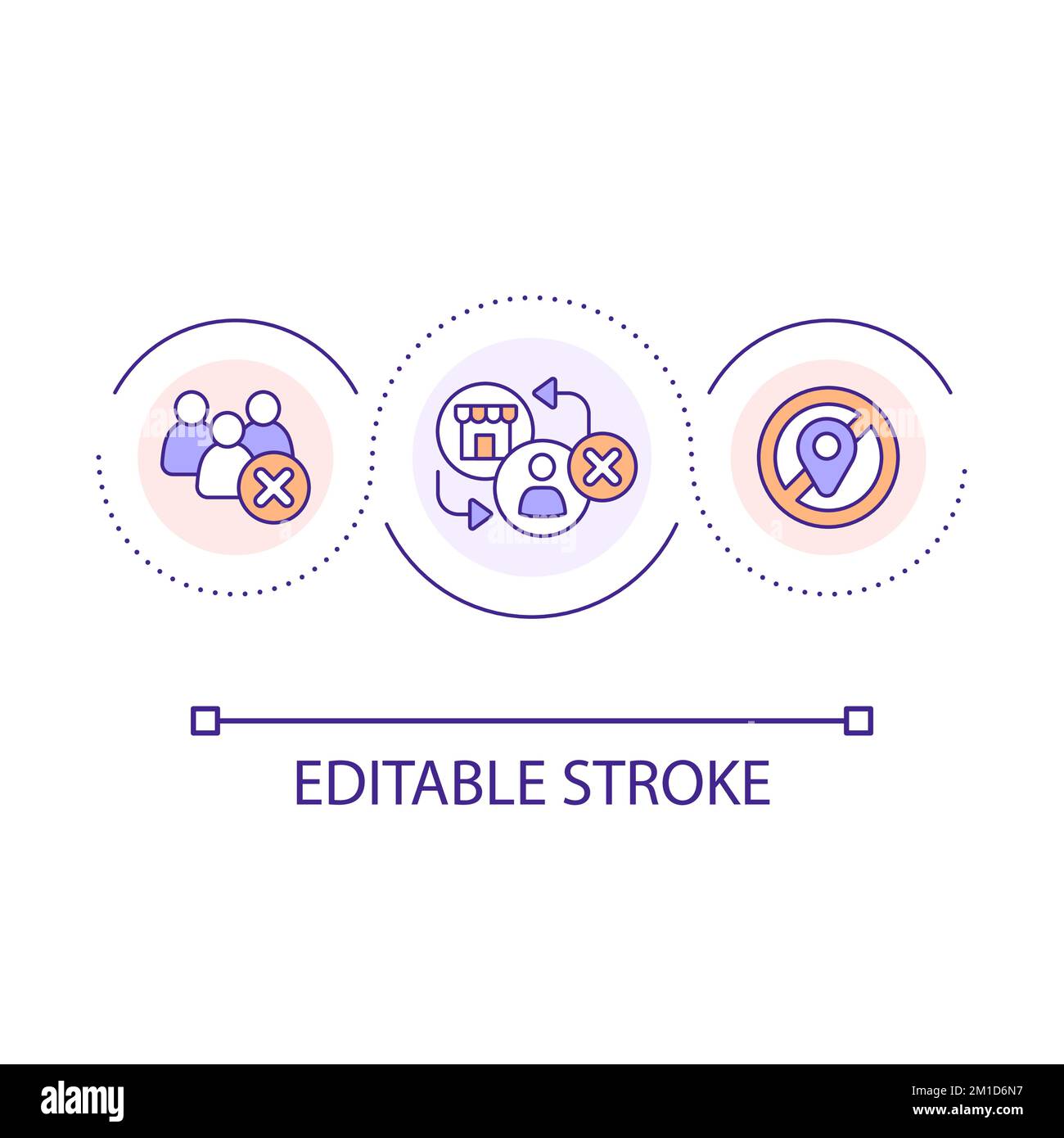 Point of sale absence loop concept icon Stock Vector Image & Art - Alamy