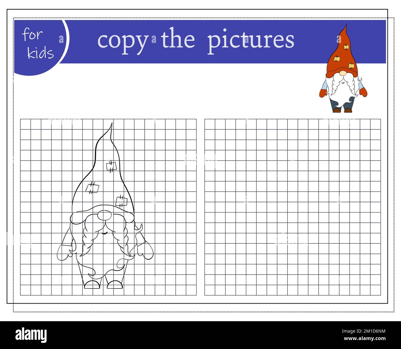 Copy the picture, educational games for children. Cartoon Christmas ...