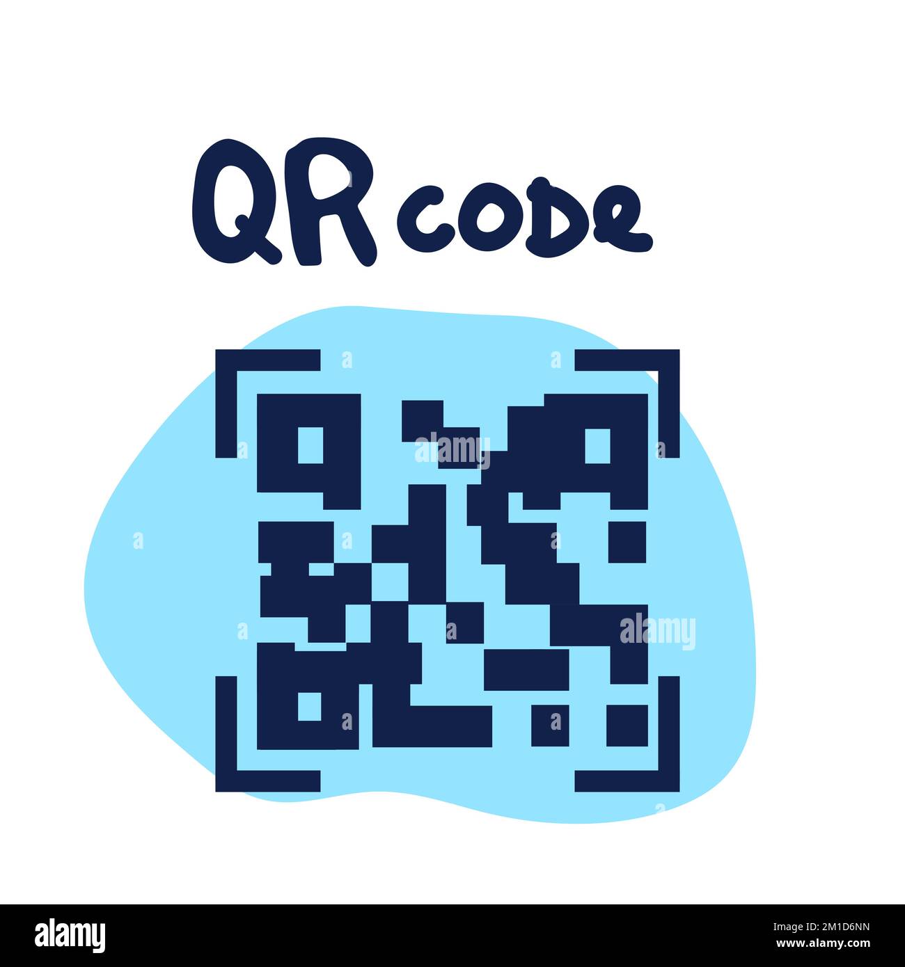 QR code scanning icon in smartphone. hand holding Mobile phone in line ...