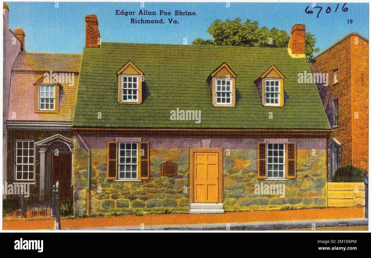 Edgar Allan Poe Shrine, Richmond, Va. , Historic buildings, Tichnor ...
