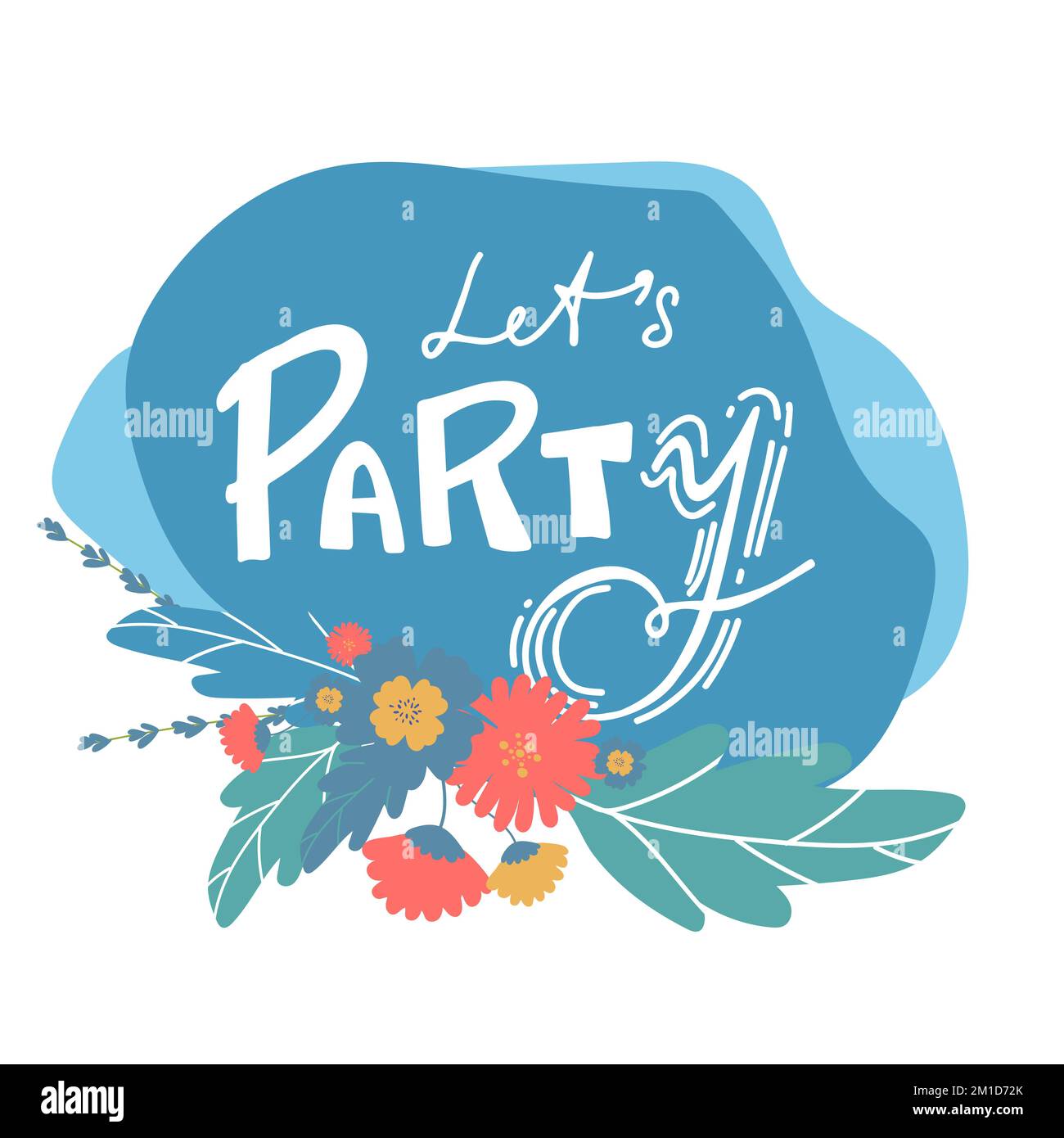Hand drawn, doodle party . lettering Sketch icons for invitation, flyer ...